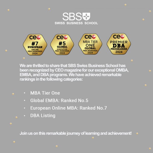 CEO Magazine’s 2024 Global MBA Rankings - SBS Swiss Business School